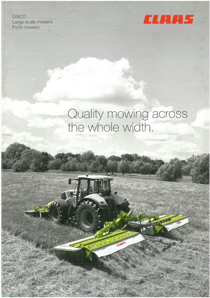 Claas Disco Large scale & Front Mowers Quality mowing across the whole ...