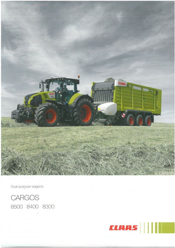 Claas Dual-Purpose & Harvest Transport Wagon Cargos 8500 8400 8300 Brochure