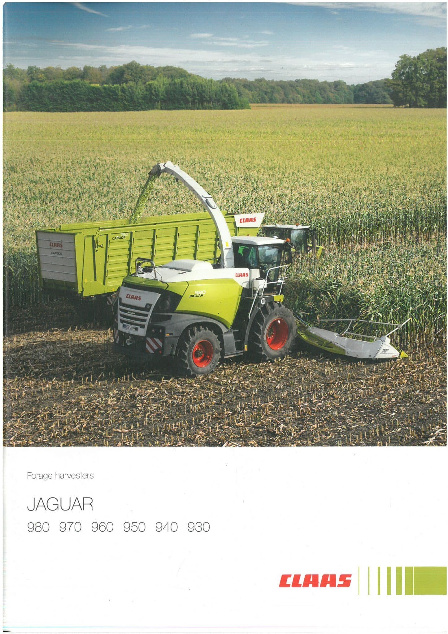 Claas Forage Harvester Forager Jaguar 930 940 950 960 970 980 Brochure-