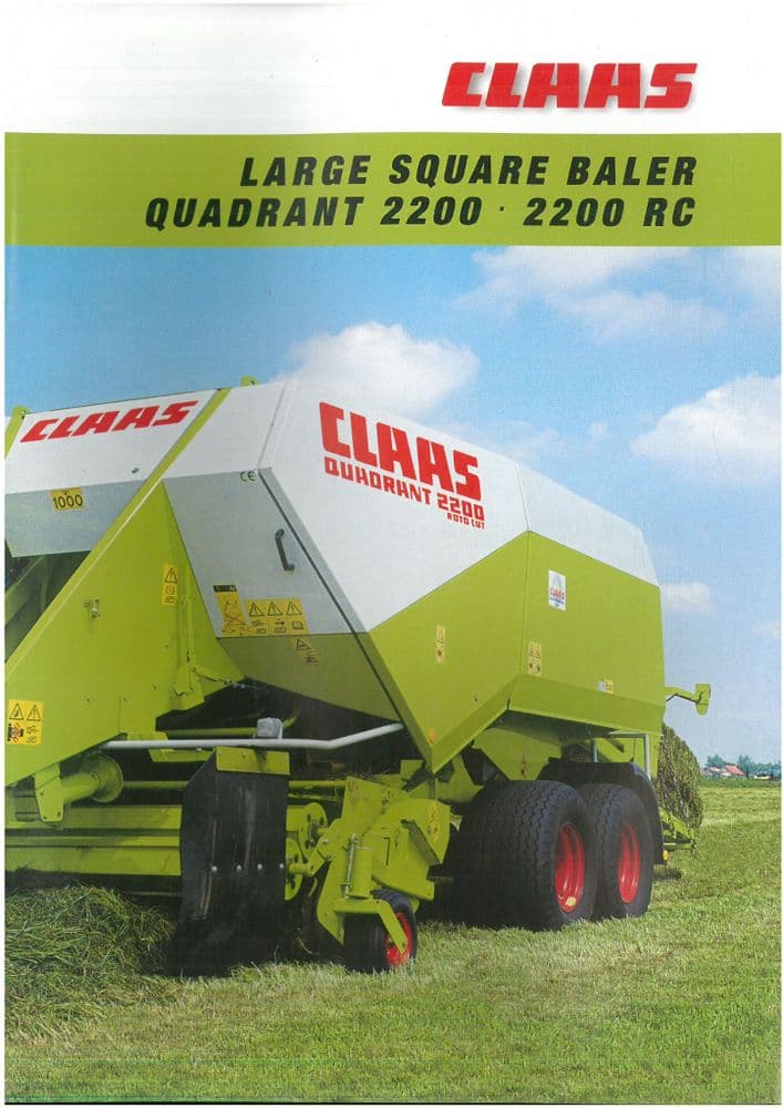 Claas Large Square Balers Quadrant 2200 2200 RC Brochure