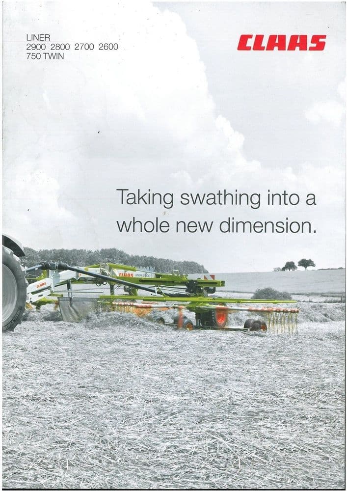 CLAAS LINER RAKE 2600 2700 2800 2900 & 750 TWIN BROCHURE - SW2