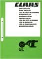 Claas Mower WM250 Parts Manual