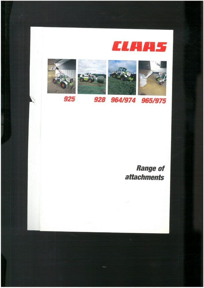 Claas Ranger 925 928 964/974 965/975 Range of Attachments Brochure