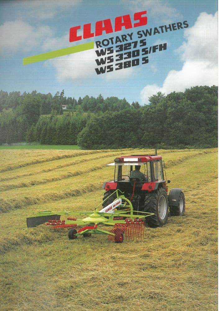 Claas Rotary Swather WS 327 S WS 330 S/FH WS 380 S Brochure