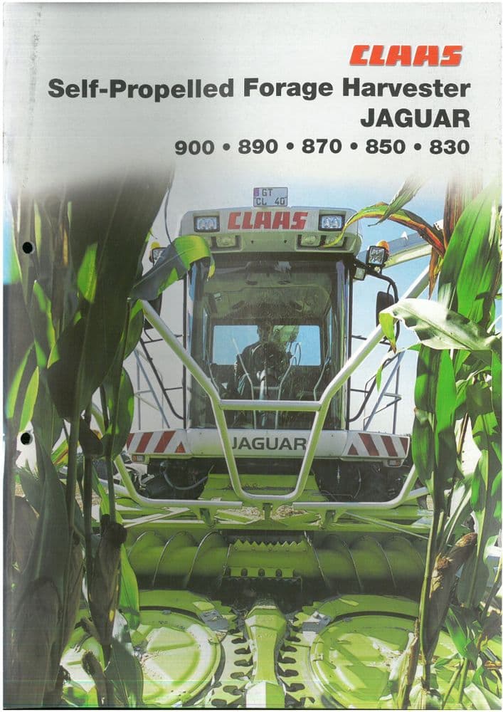 Claas Self-Propelled Forager Harvester Jaguar 830 850 870 890 900 Brochure