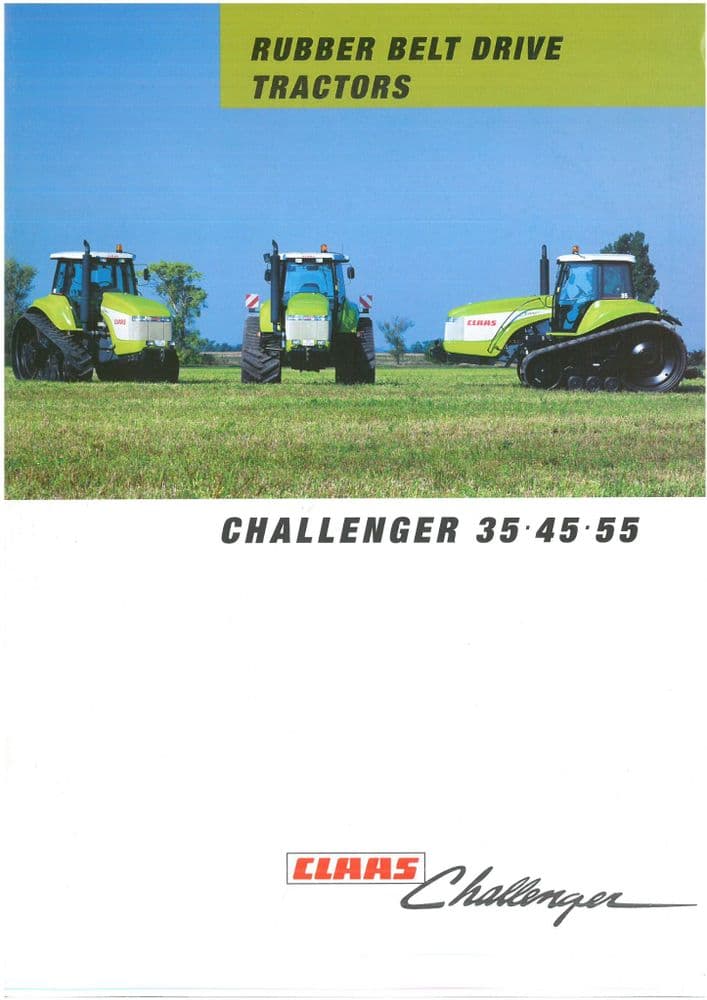 Claas Tractor Challenger 35 45 55 Rubber Belt Drive Brochure