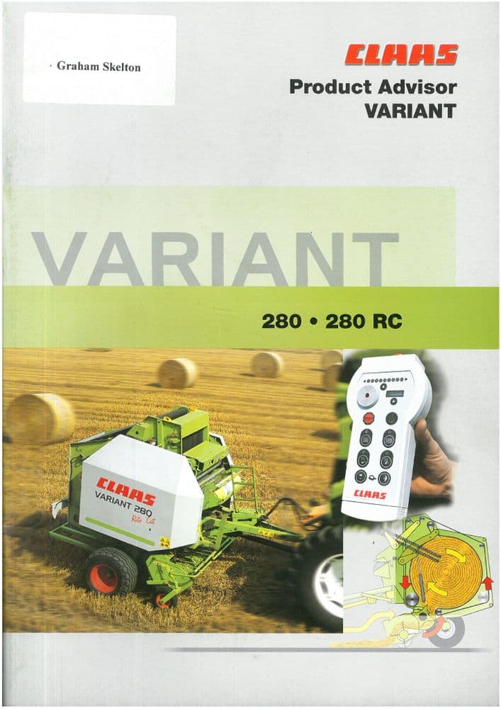 Claas Variant 280 280 RC Product Advisor Brochure