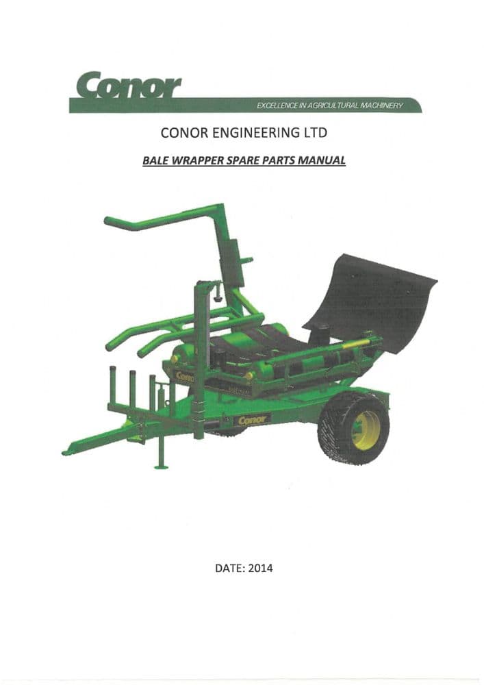 Conor Bale Wrapper 9700 9700C3L 9700C4L 9700J 9700E 9720E Parts Manual