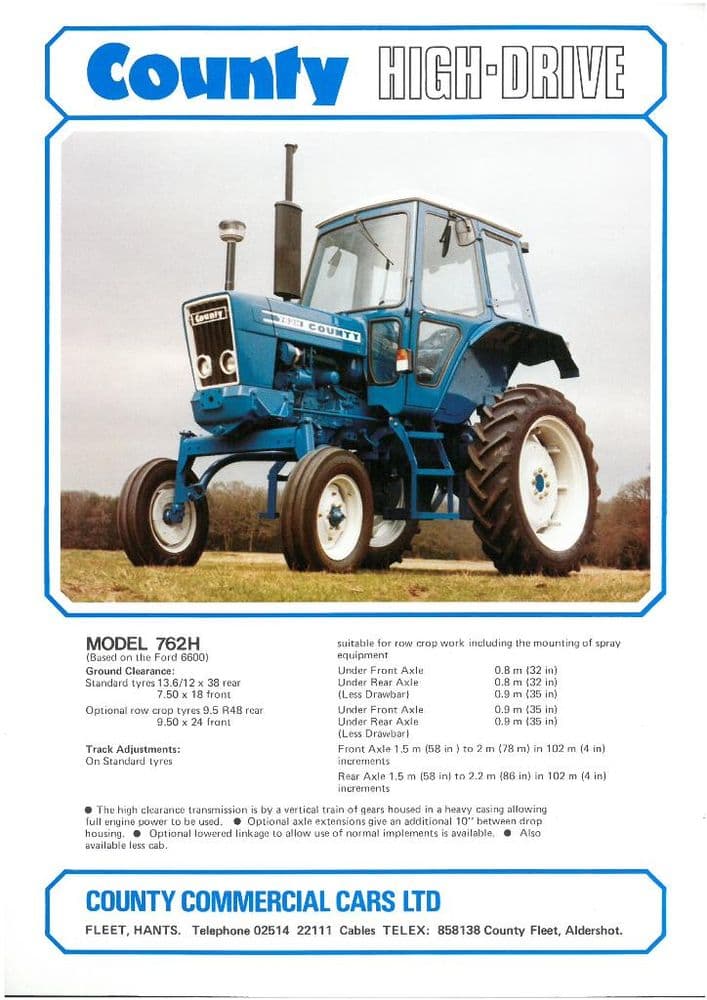 County Tractor High-Drive 762H Brochure