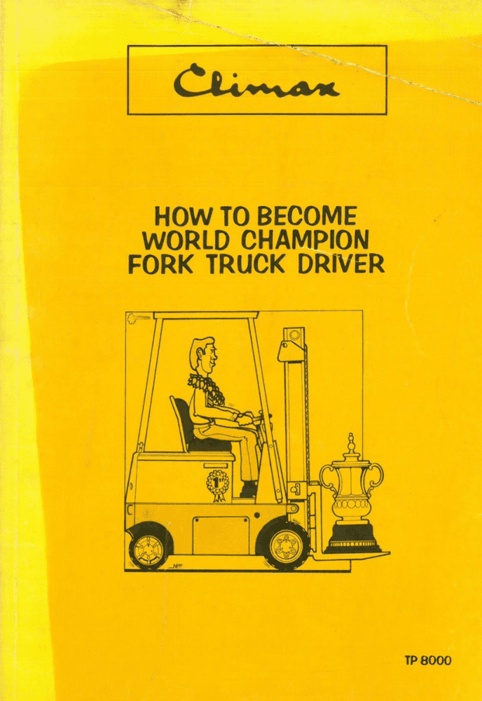 Coventry Climax Forklift TP8000 Operators Manual