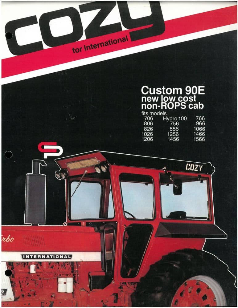 Cozy Cab for International Tractor 706 806 826 1026 1206 756 856 1256 ...
