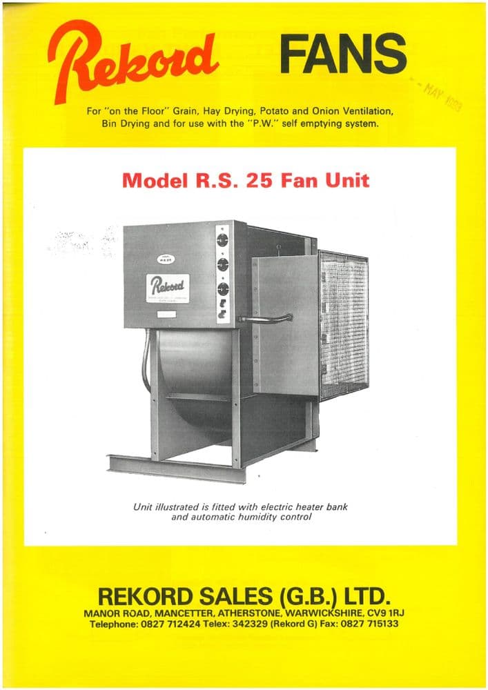 Crop Driers Fans Grain Storage Apparatus Brochure Bundle - Rekord ...