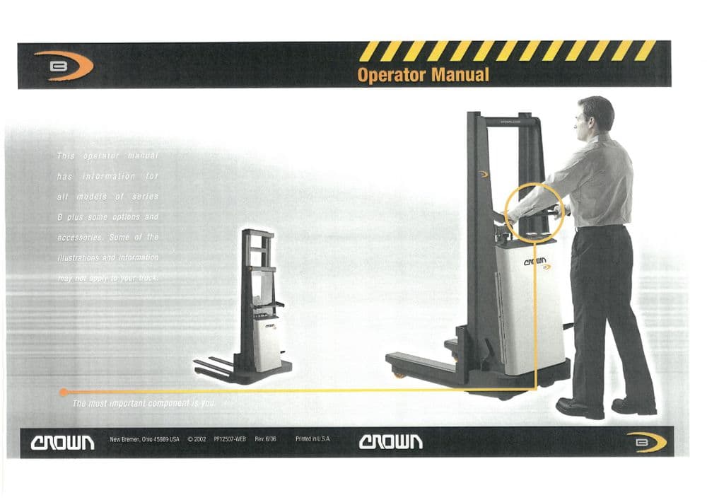 Crown Walkie Stacker Series B Operators Manual