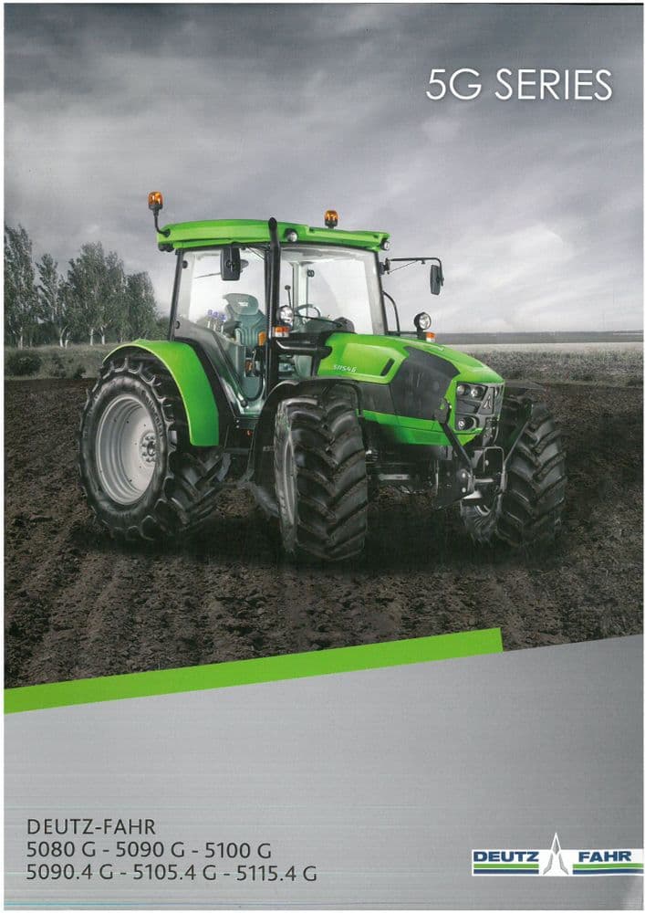 Deutz Fahr Tractor 5G Series - 5080 G 5090G 5100 G 5090 4 G 5105 4 G 5115 4 G Brochure
