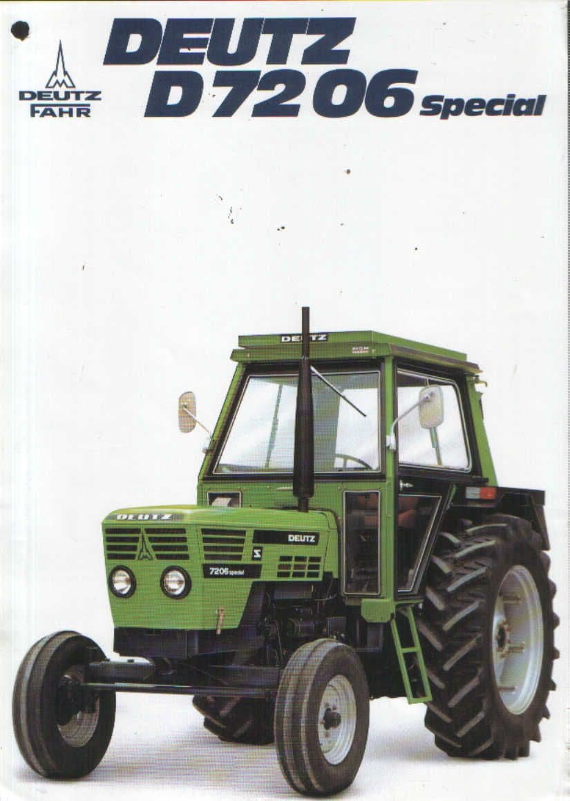 Deutz Fahr Tractor D 7206 Special Brochure