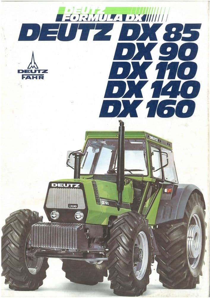 Deutz Tractor DX85 DX90 DX110 DX140 DX160 Brochure