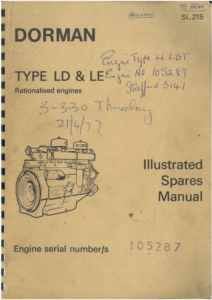 Dorman Diesel Engine LD & LE Series Parts Manual 6LDTCA 6LDTCW 6LDT