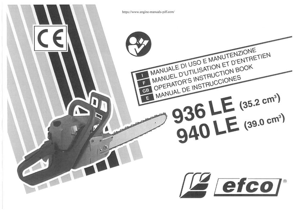 EFCO Chainsaw 936LE & 940LE Operators Manual