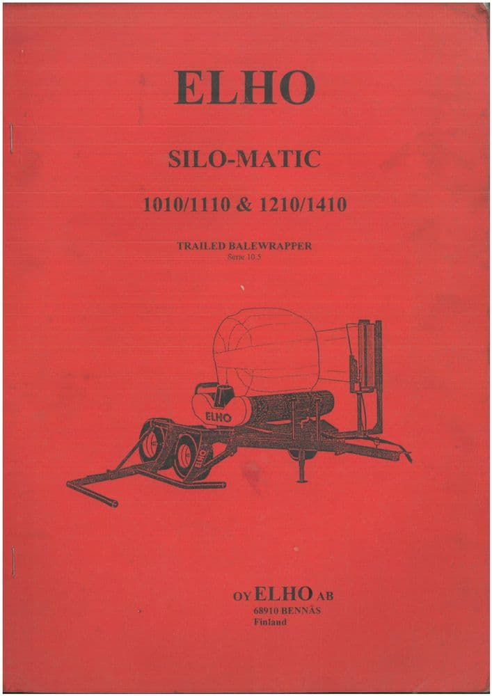 ELHO Silo-Matic Mounted Round Bale Wrapper 1010 1110 1210 1410 ...