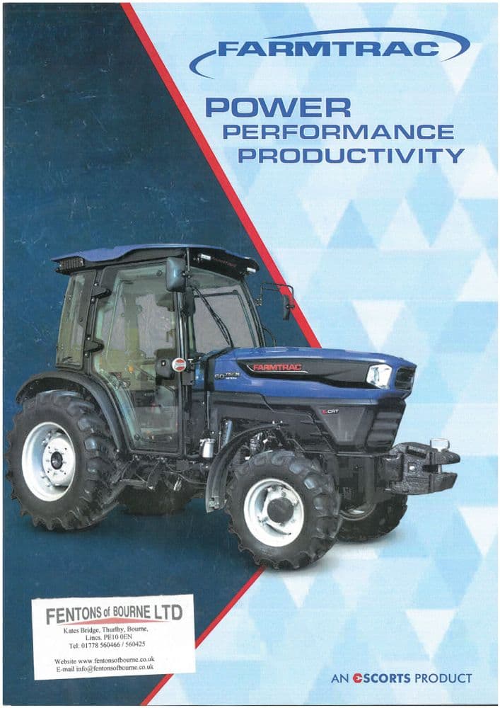 Farmtrac Tractor 20 22 26 30 25G 6050 6075E 690 DTN 9120DTN Brochure