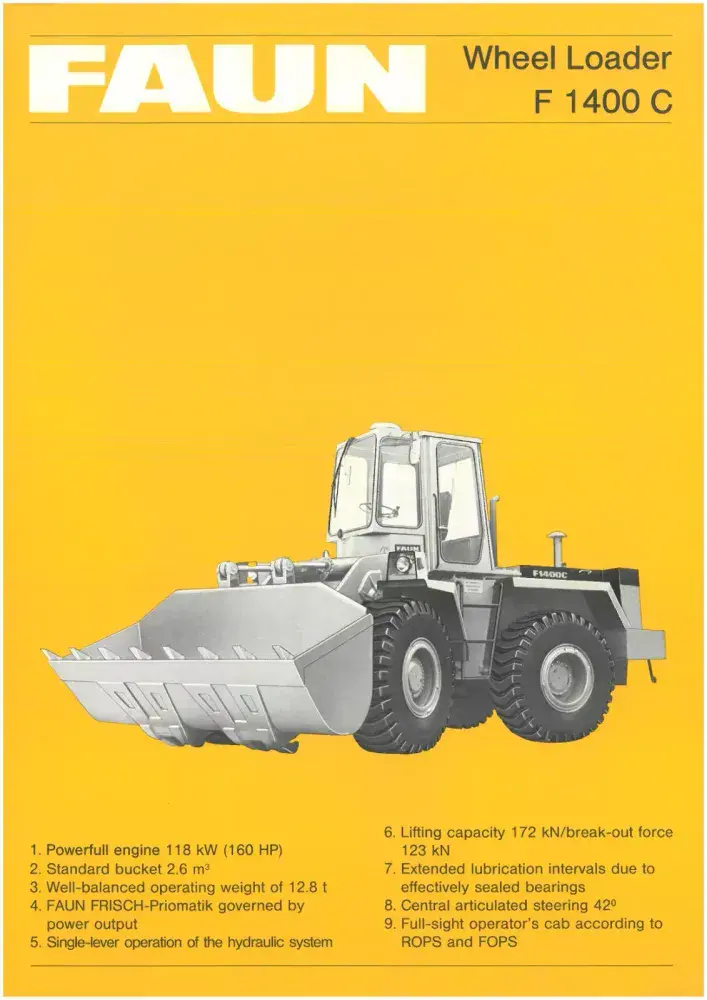 Faun Wheel Loader F1400C Brochure