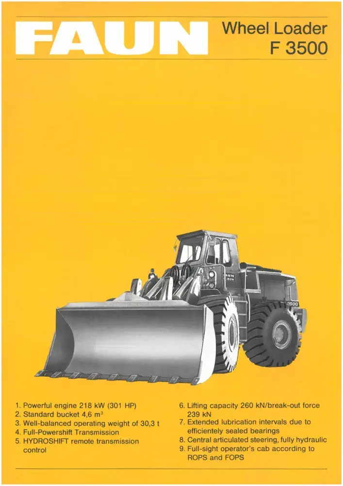 Faun Wheel Loader F3500 Brochure