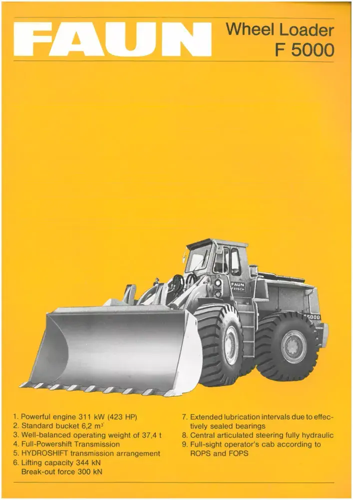 Faun Wheel Loader F5000 Brochure