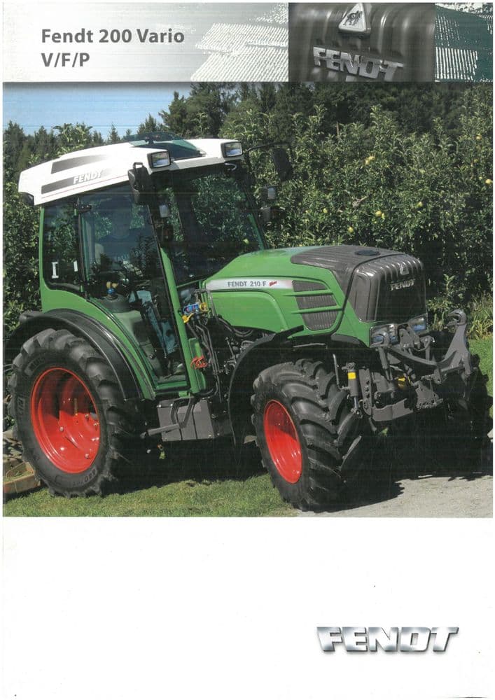 Fendt Tractor 207V 207F 208V 208F 209V 209F 209P 210V 210F 210P 211V ...