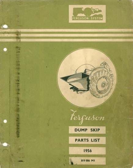Ferguson Dump Skip Parts Manual