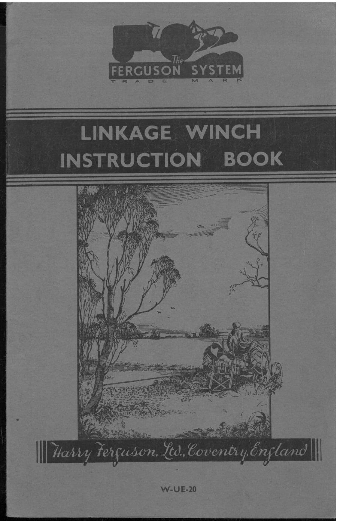 Ferguson Linkage Winch Type W-UE-20 Operators Manual