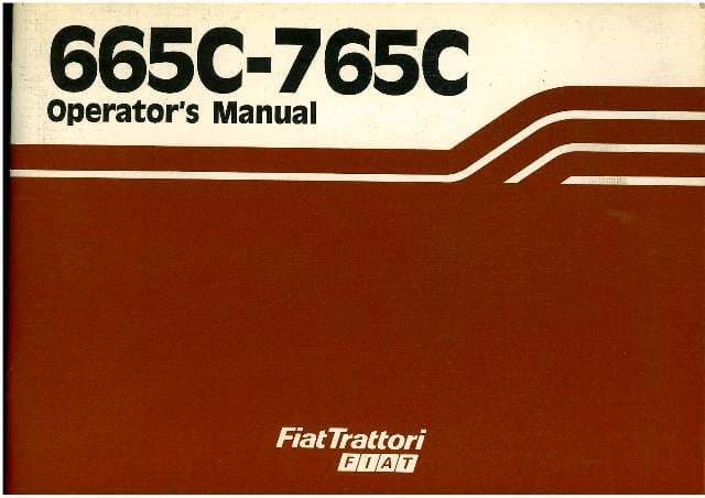 Fiat Crawler Tractor 665C 765C Operators Manual