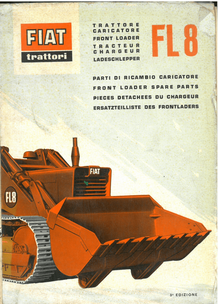 Fiat Crawler Tractor FL8 Front Loader Parts Manual