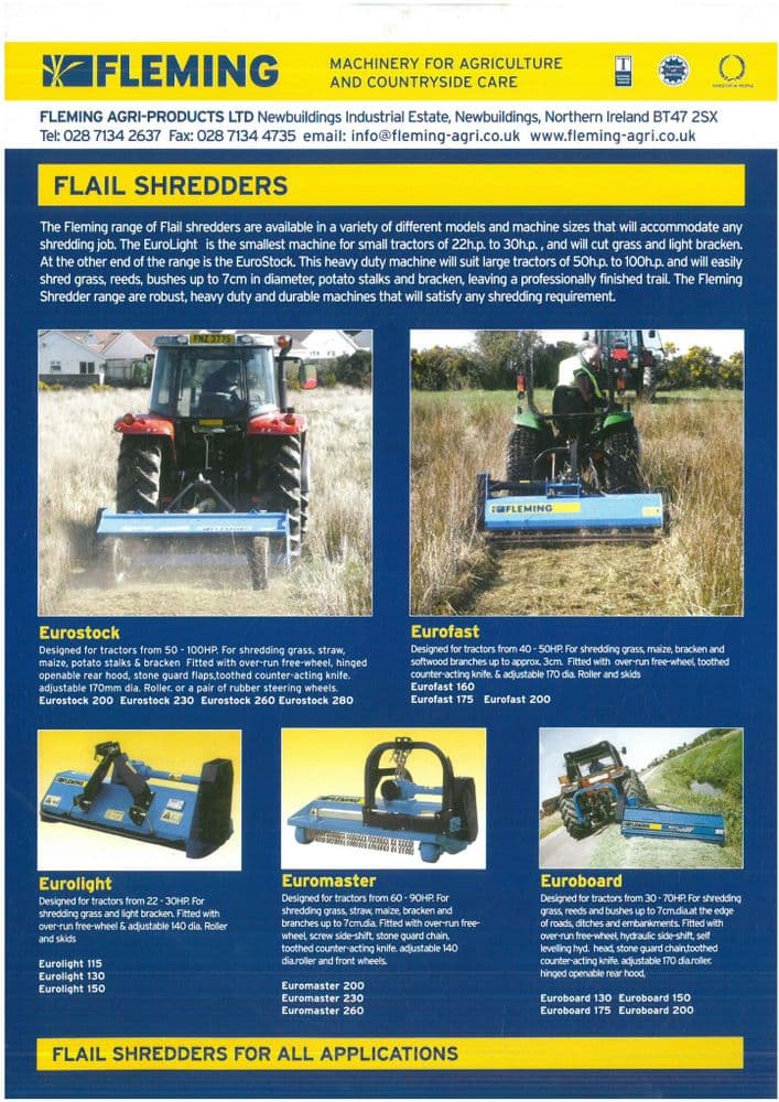 Fleming Flail Shredders & Finishing Mowers Brochure