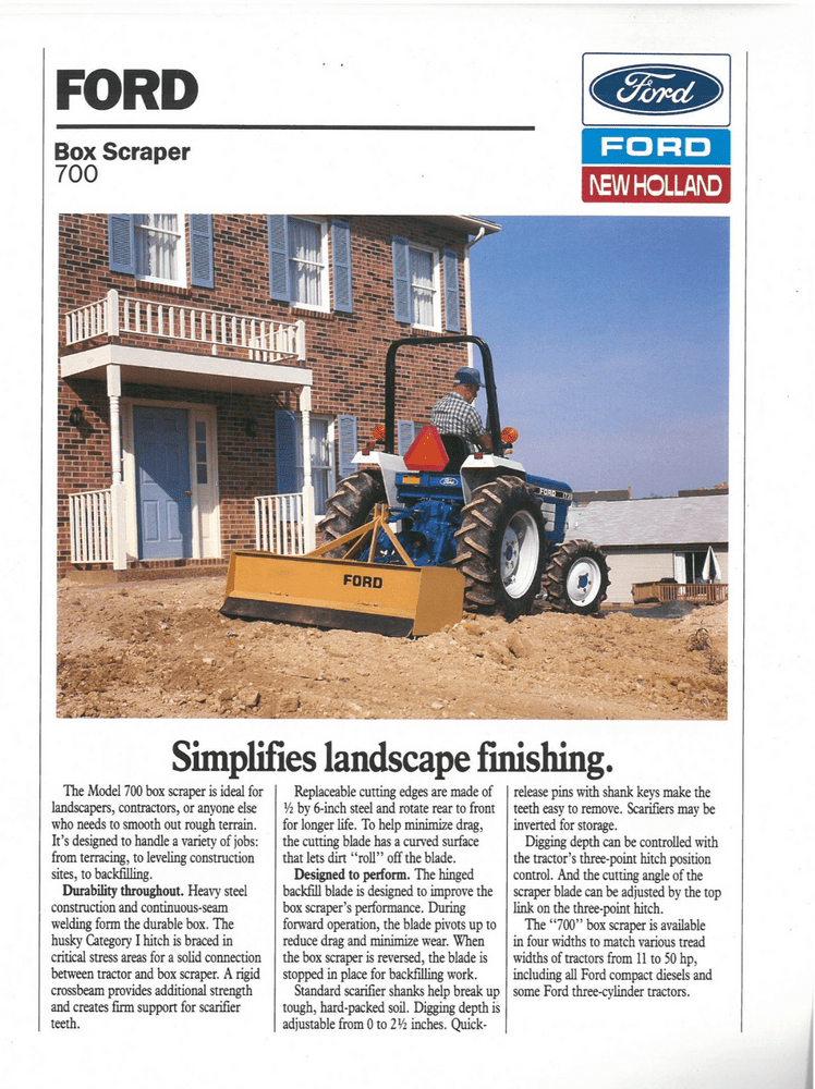 Ford Box Scraper 700 Brochure