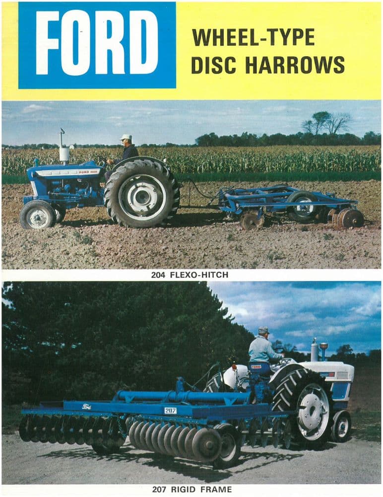 Ford Disc Harrow 204 Flexo-Hitch & 207 Rigid Frame Brochure