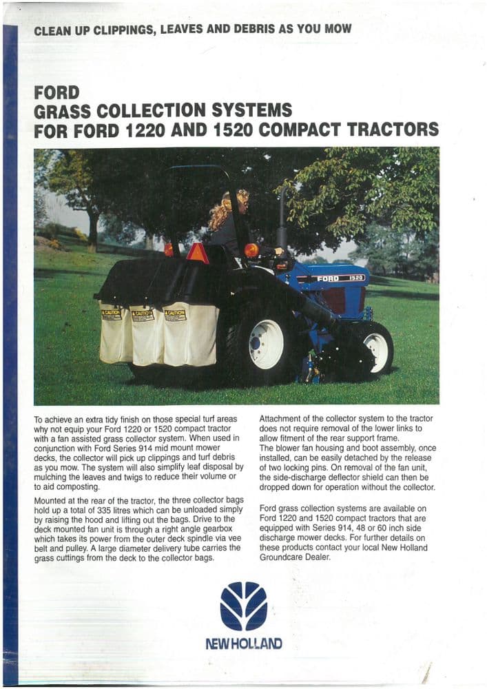 Ford Grass Collection Systems For Ford 1220 & 1520 Compact Tractor Brochure