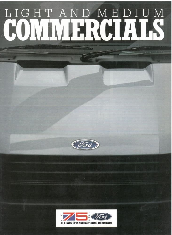 Ford Light & Medium Commercials - Van P100 Transit Brochure - Dated 1986