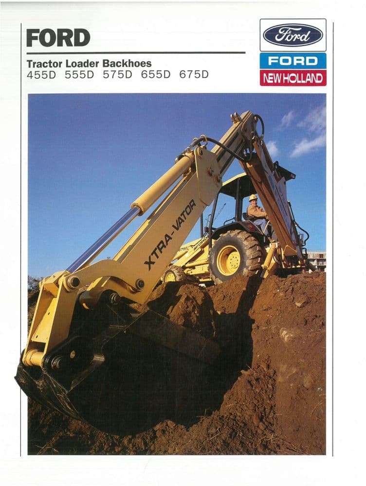 Ford New Holland Loader Backhoe 455D 555D 575D 655D 675D Brochure