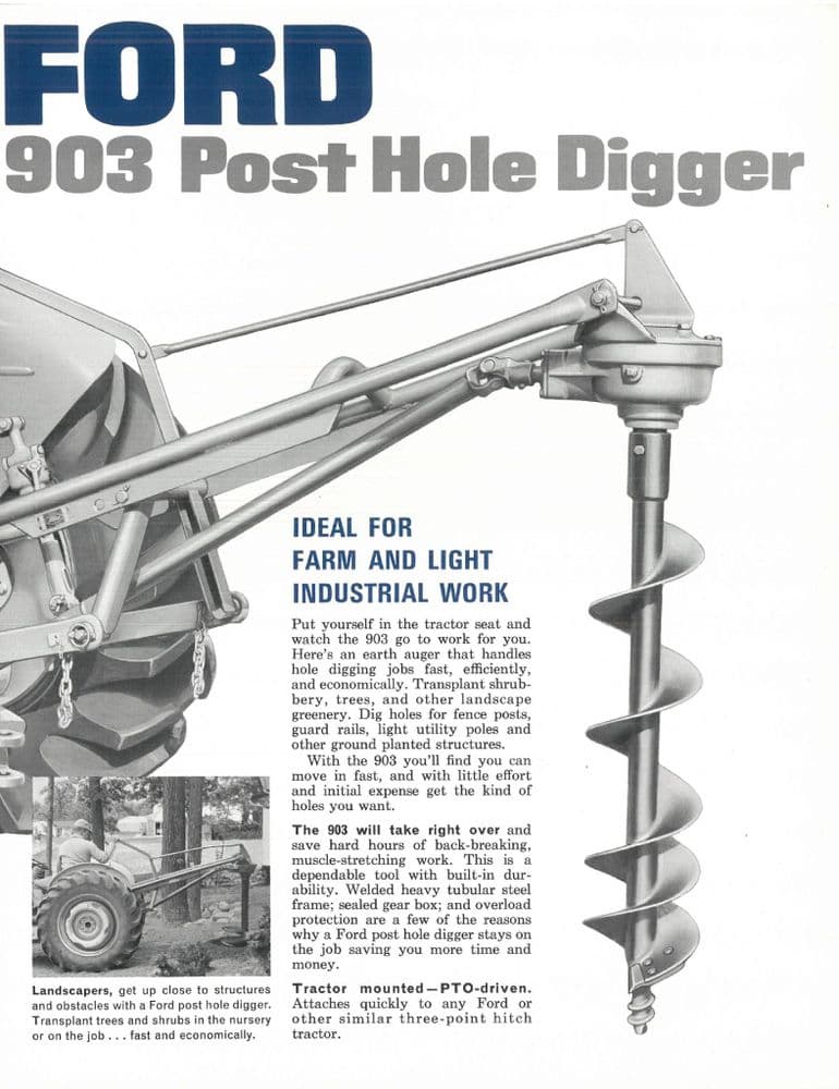 Ford Post Hole Digger - Model 903 Brochure