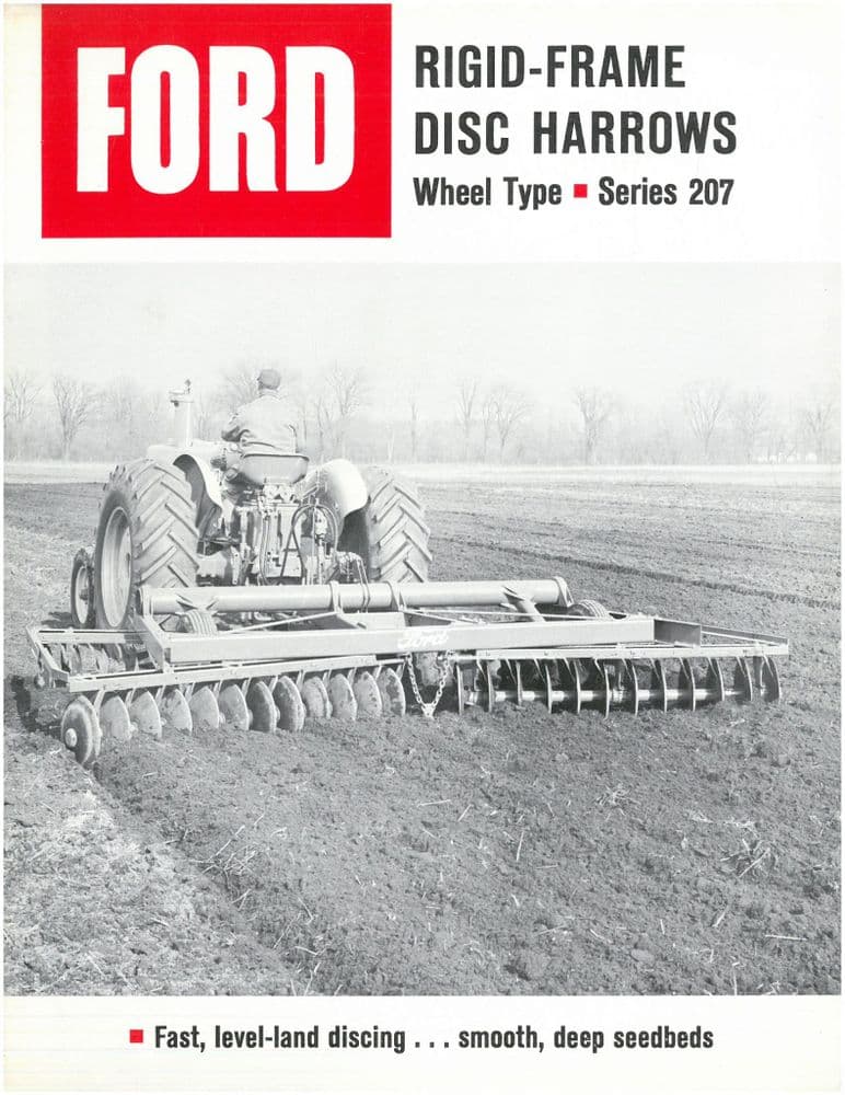 Ford Rigid Frame Disc Harrow 207 Brochure