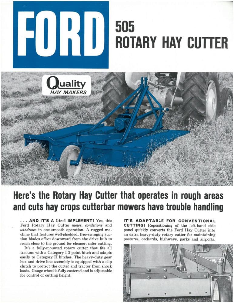 Ford Rotary Hay Cutter Mower 505 Brochure