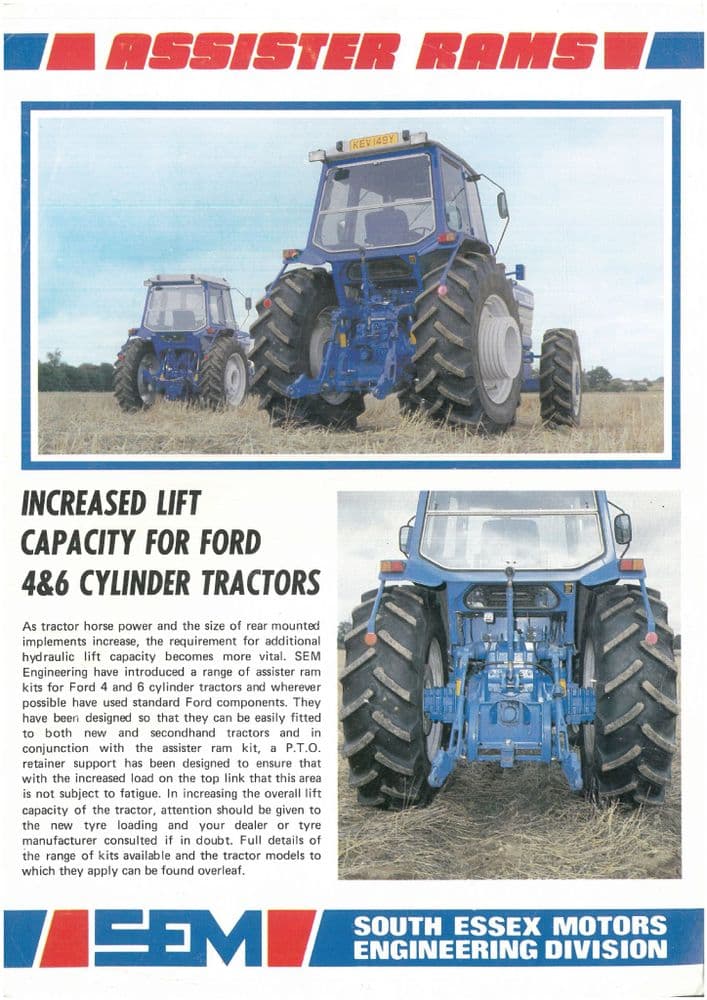 Ford Tractor Assister Rams by SEM Brochure