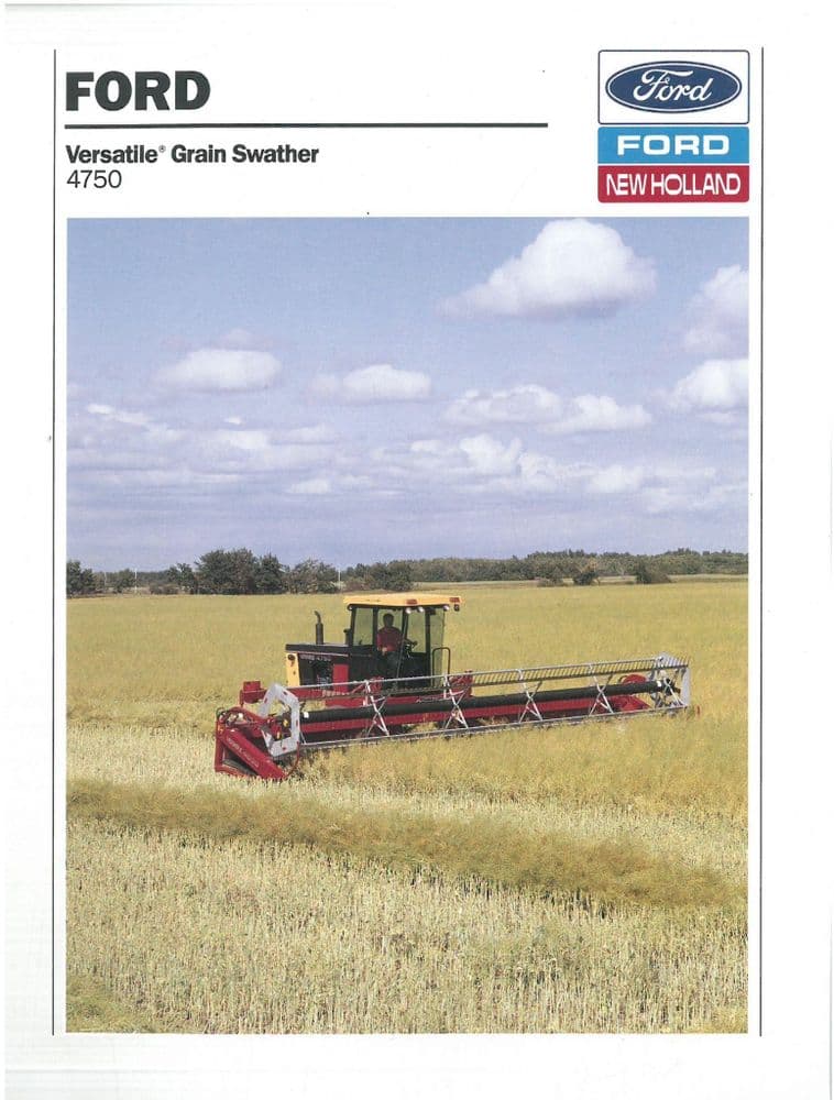Ford Versatile Self Propelled Swather Model 4750 Brochure