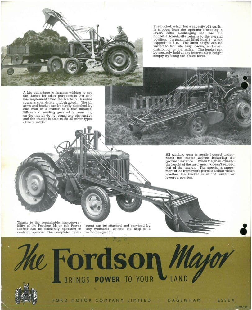 Fordson Major Tractor Compton Tractor Power Loader Brochure