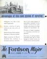 Fordson Major Tractor Ransomes Agro Sprayer Brochure