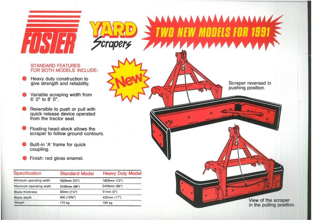 Foster Yard Scrapers Brochure