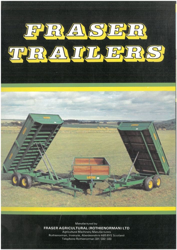 Fraser Trailer Range Brochure - Hay Straw Silage Grain Dump Tipping