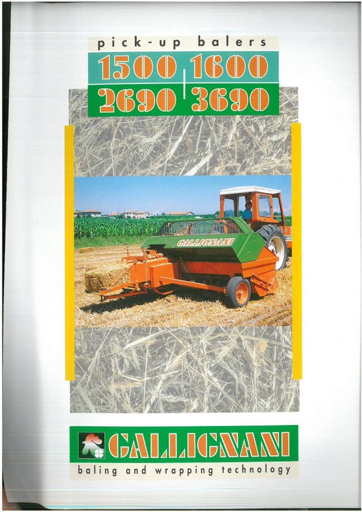 Gallignani Pick up Balers 1500 - 1600 - 2690 - 3690 Brochure