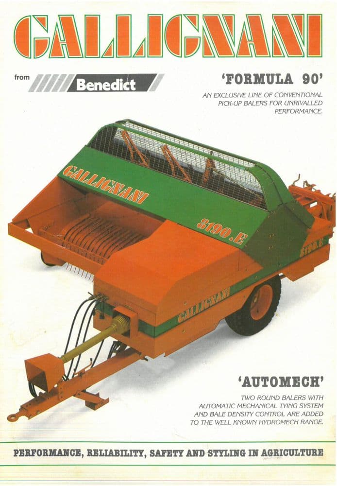 Gallignani Round and Conventional Balers 2690 8190 9220 9250 Brochure