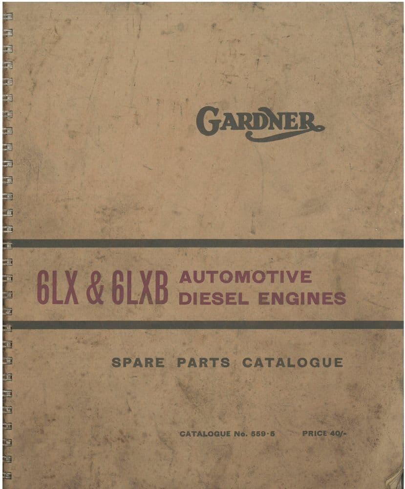 Gardner Diesel Engine 6LX & 6LXB Parts Manual - ORIGINAL MANUAL